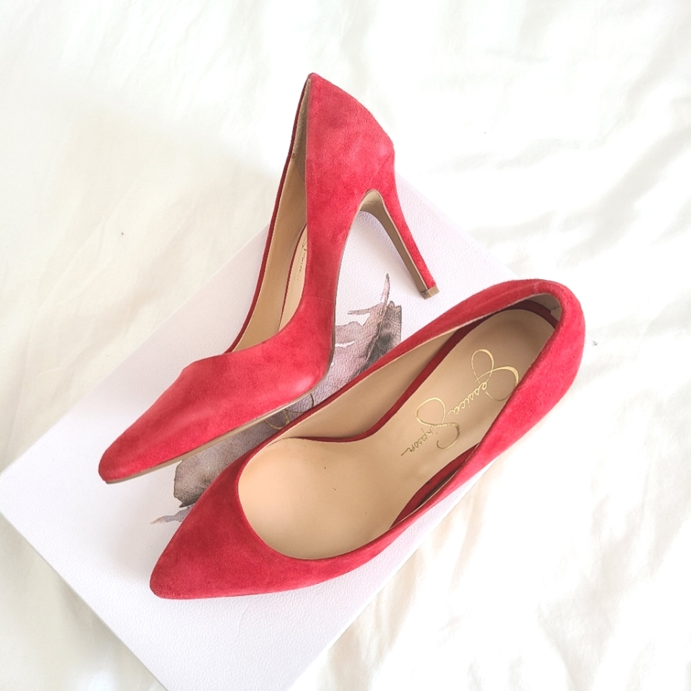 Jessica Simpson Levin Cherry Red Pumps Size 6 - Gem